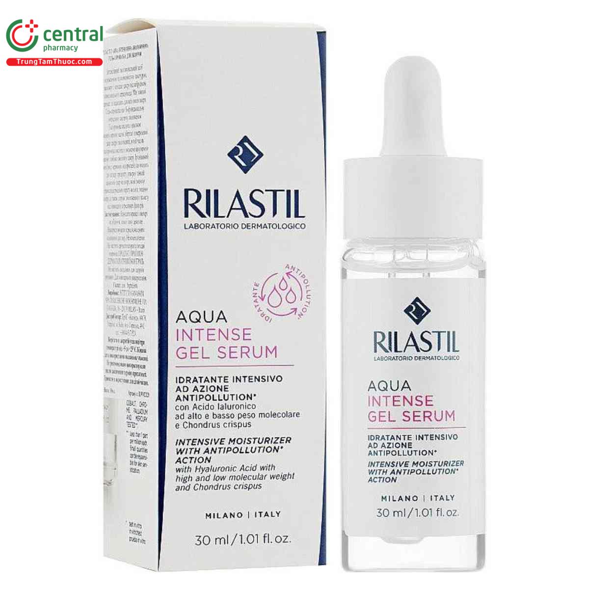 Thuốc Rilastil Aqua Intense gel Serum 30ml giúp dưỡng ẩm chuyên sâu