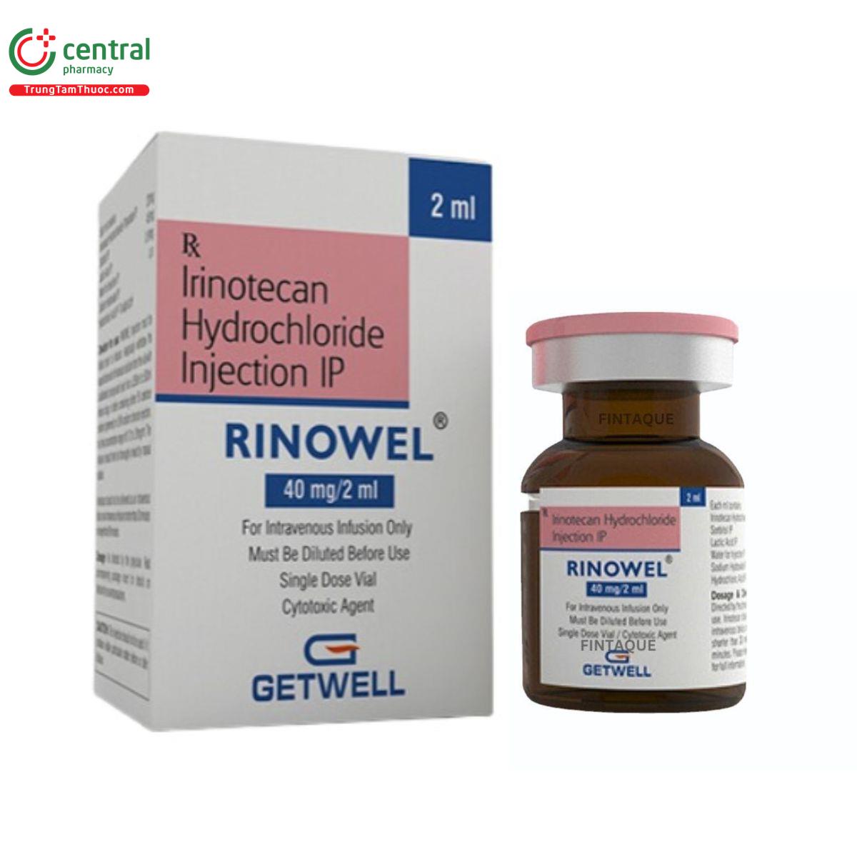 Thuốc Rinowel 40mg/2ml - điều trị ung thư đại tràng và trực tràng