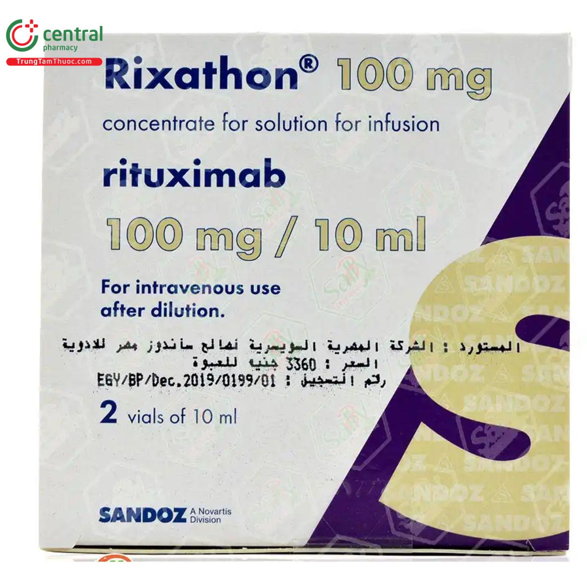 Thuốc Rixathon 100mg/10ml điều trị ung thư hạch, u lympho