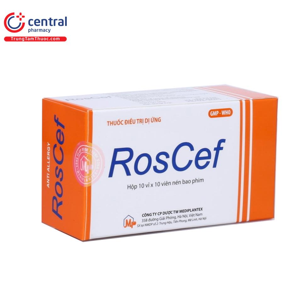 [CHÍNH HÃNG] Thuốc Roscef 10mg - Điều trị dị ứng hiệu quả