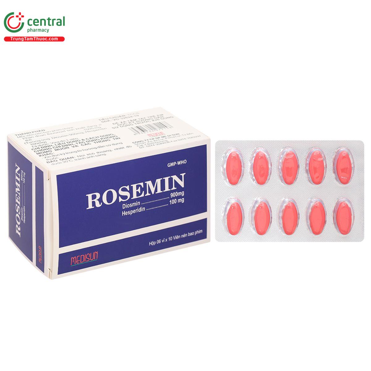 Thuốc Rosemin Medisun - Giảm các biểu hiện liên quan đến cơn trĩ cấp