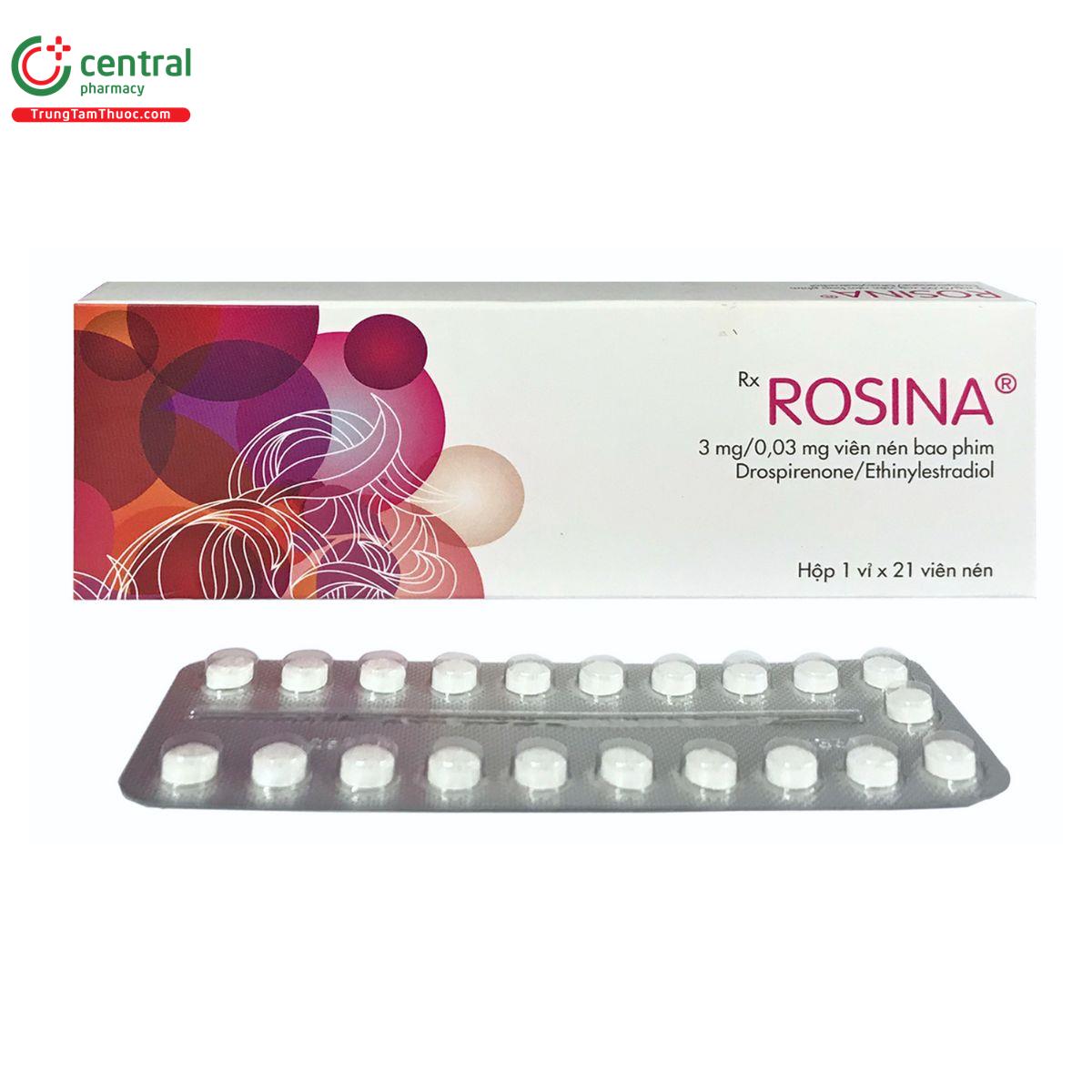 Thuốc Rosina 3Mg/0.03Mg giải pháp tránh thai hàng ngày (Hộp 21 viên)
