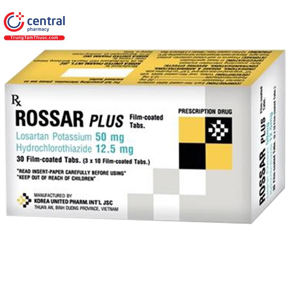 [CHÍNH HÃNG] Thuốc Rossar Plus điều trị tăng huyết áp nhẹ, vừa