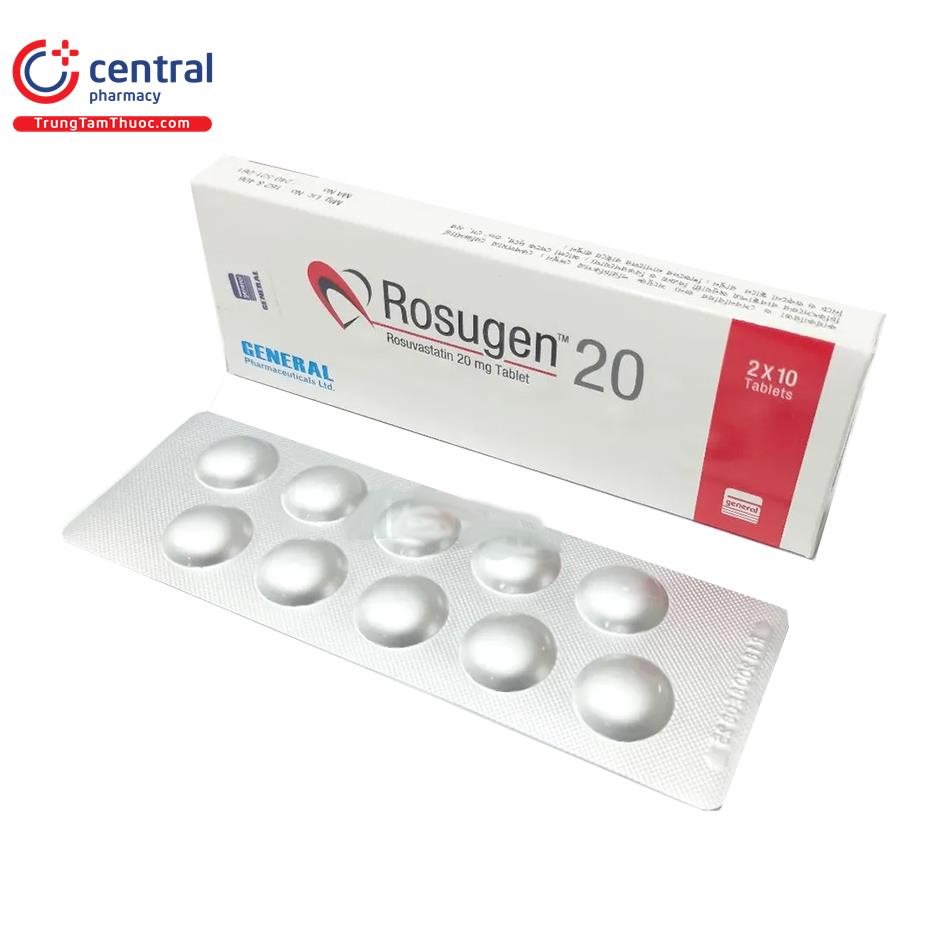 [CHÍNH HÃNG] Thuốc Rosugen 20 trị nồng độ cholesterol cao