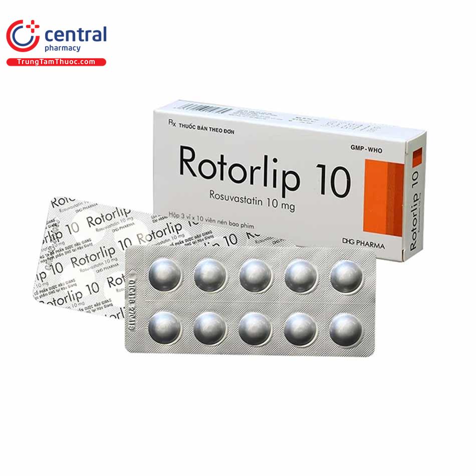 [CHÍNH HÃNG] Thuốc Rotorlip 10 điều trị tăng cholesterol trong máu