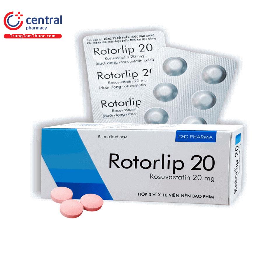 [CHÍNH HÃNG] Thuốc Rotorlip 20 chỉ định để giảm mỡ máu xấu