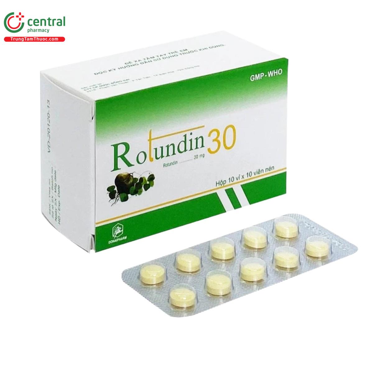 Thuốc Rotundin 30mg giảm lo âu, căng thẳng, cải thiện cho giấc ngủ sâu