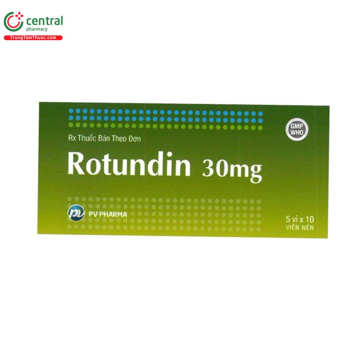 Thuốc Rotundin 30mg PV Pharma cải thiện mất ngủ, ngủ không ngon giấc