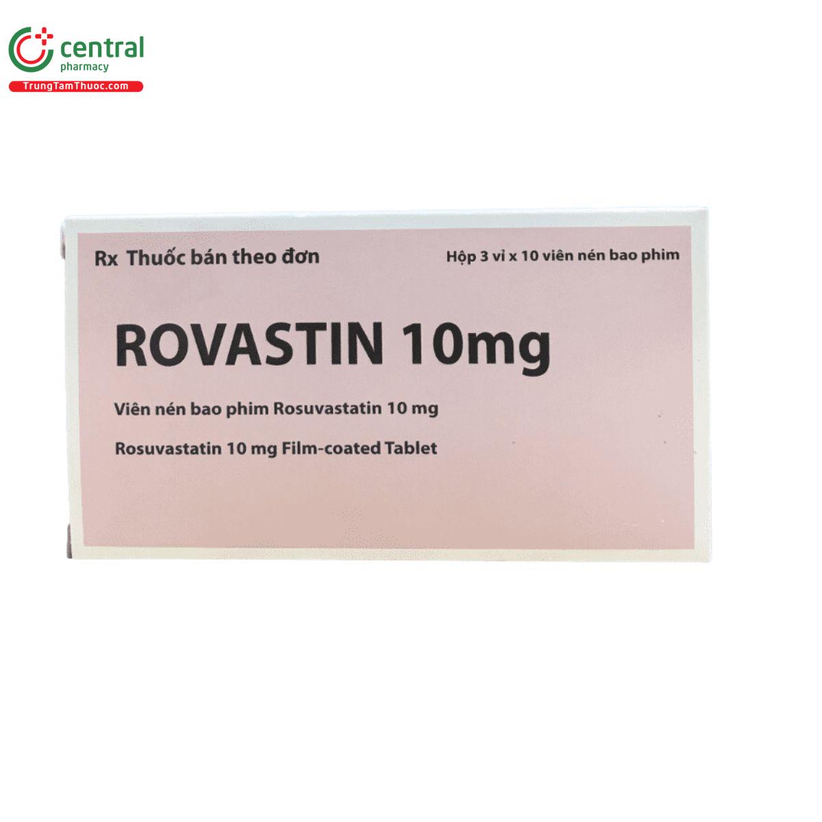 Thuốc Rovastin 10mg giúp kiểm soát Cholesterol máu, giảm nguy cơ tim mạch