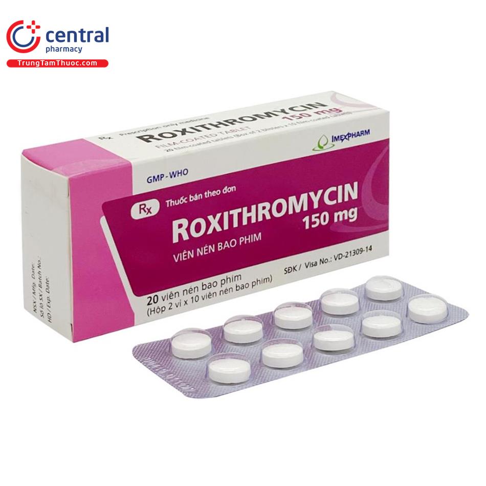 Thuốc Roxithromycin 150mg Imexpharm điều trị nhiễm trùng hô hấp