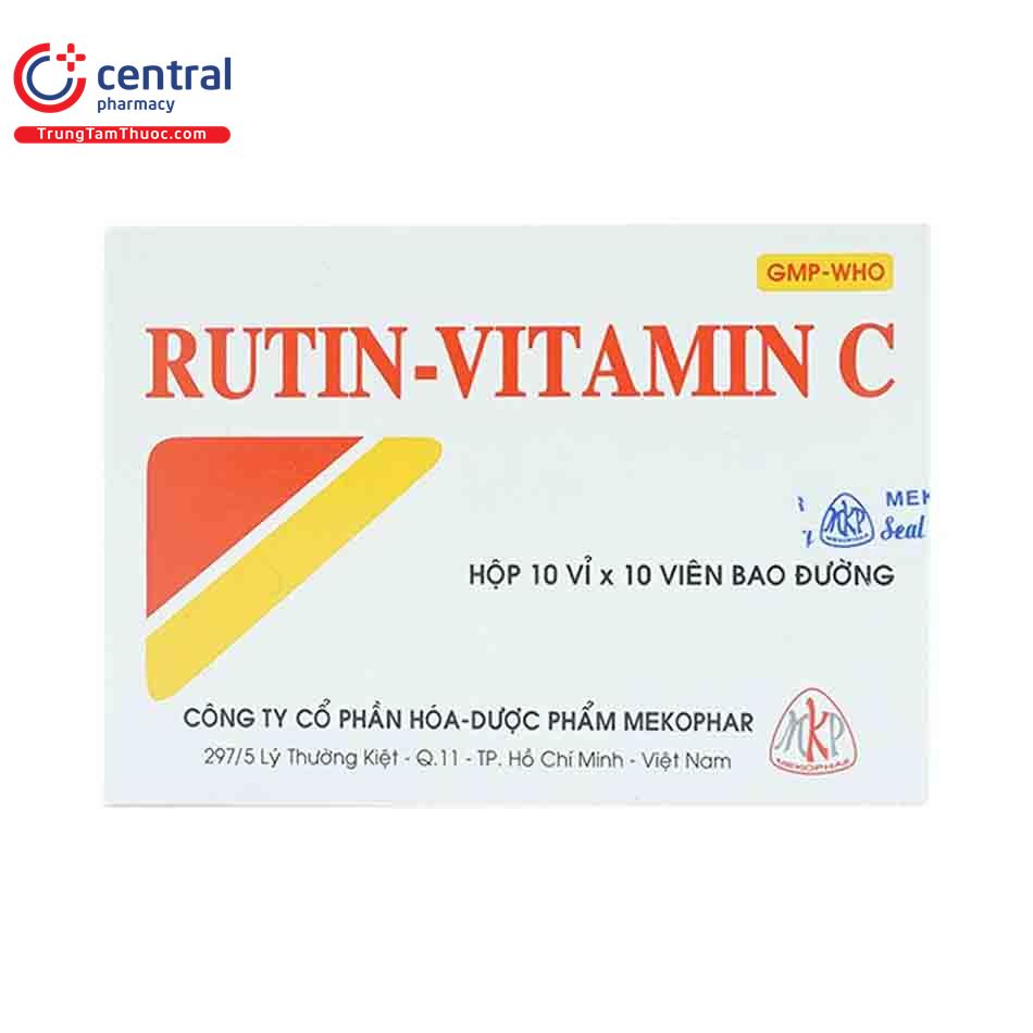 [CHÍNH HÃNG] Thuốc Rutin-Vitamin C Mekophar: điều trị thiếu Vitamin C