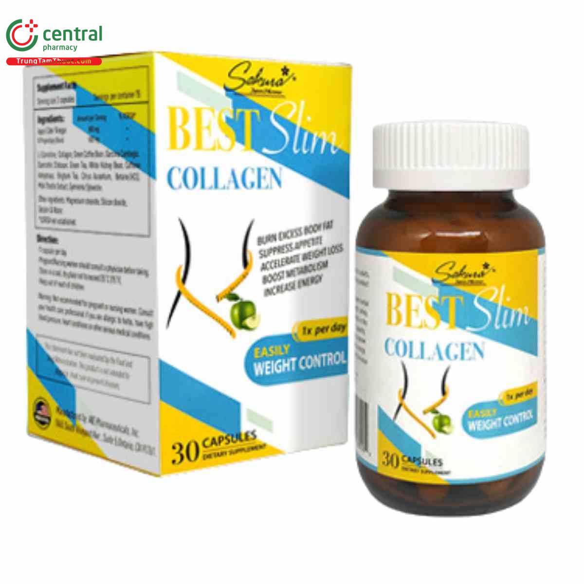 Thuốc SAKURA BEST SLIM COLLAGEN - viên uống giảm cân an toàn hiệu quả