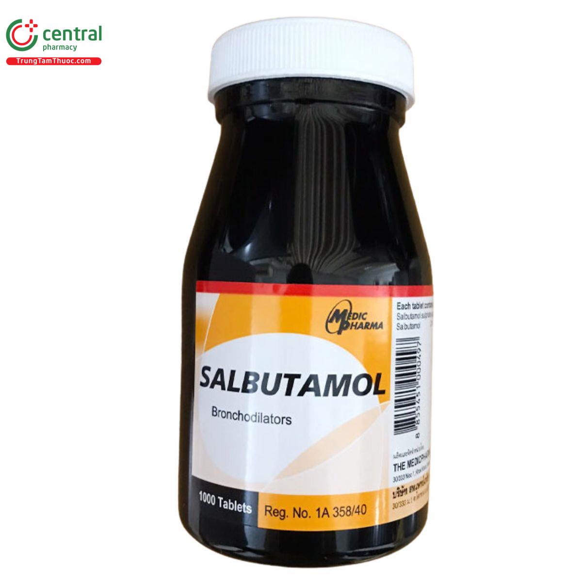 Thuốc Salbutamol 2mg Medic Pharma điều trị tắc nghẽn đường dẫn khí