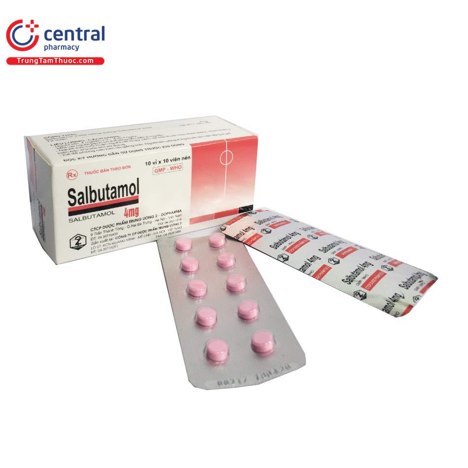 [CHÍNH HÃNG] Thuốc Salbutamol 4mg Dopharma giảm co thắt phế quản
