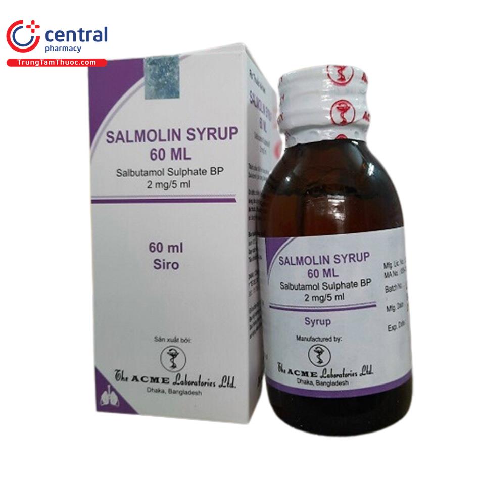 [CHÍNH HÃNG] Thuốc Salmolin Syrup 60ml điều trị hen phế quản