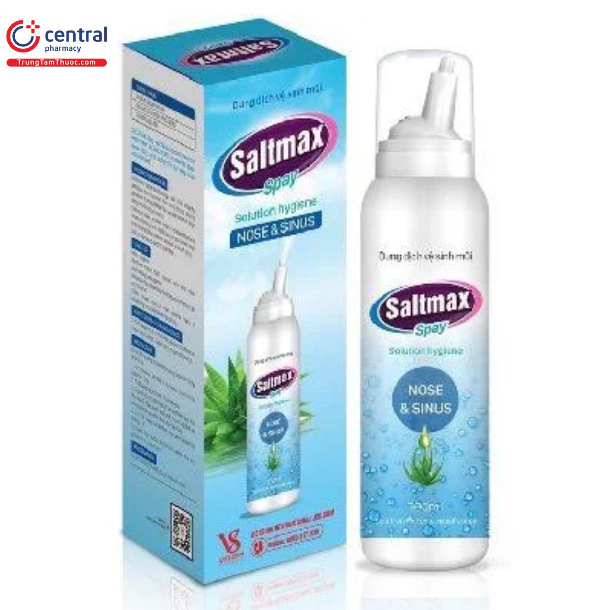 Dung dịch xịt Saltmax Spay hỗ trợ giảm tình trạng nghẹt mũi