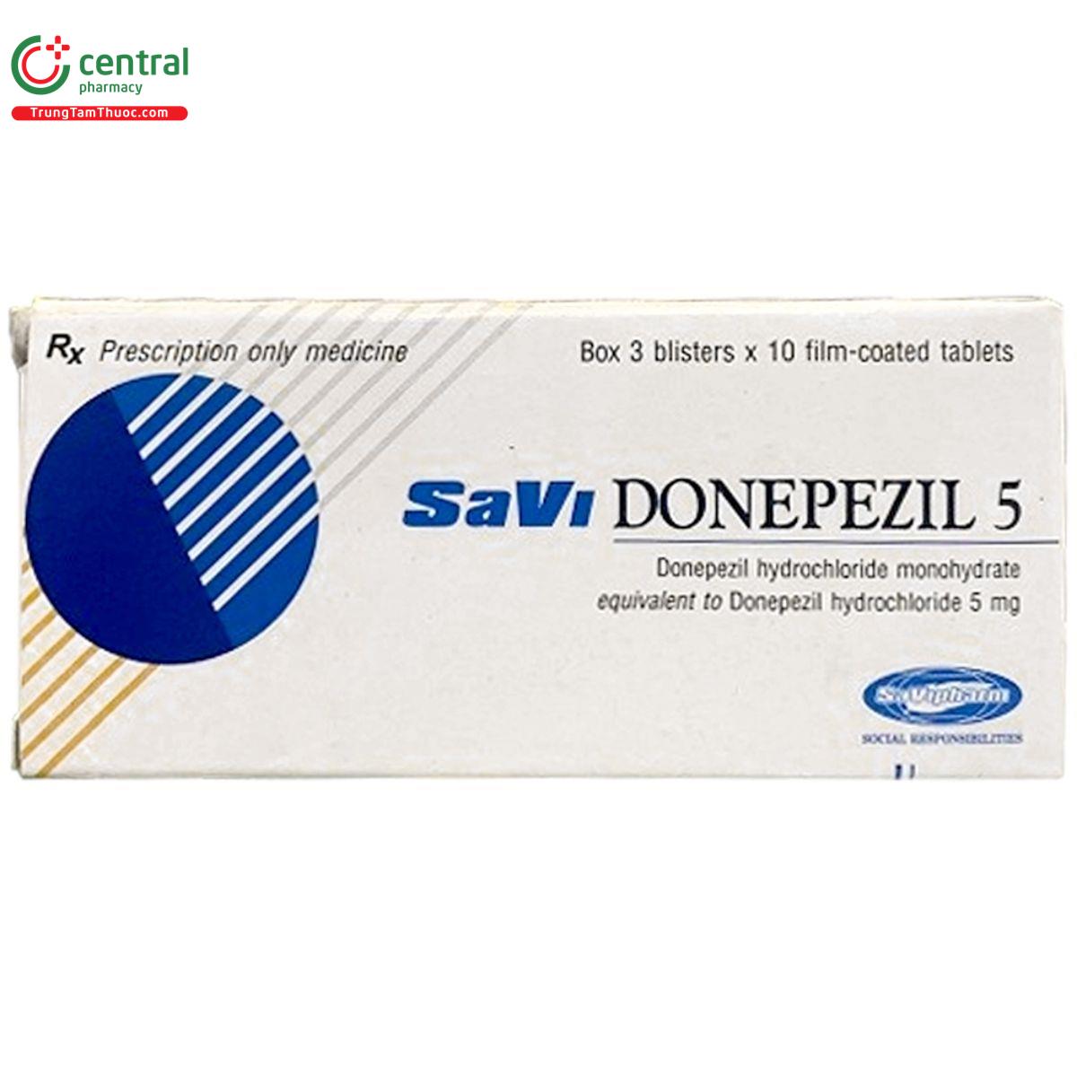 Thuốc Savi Donepezil 5mg - Điều trị chứng suy giảm trí nhớ nhẹ và vừa