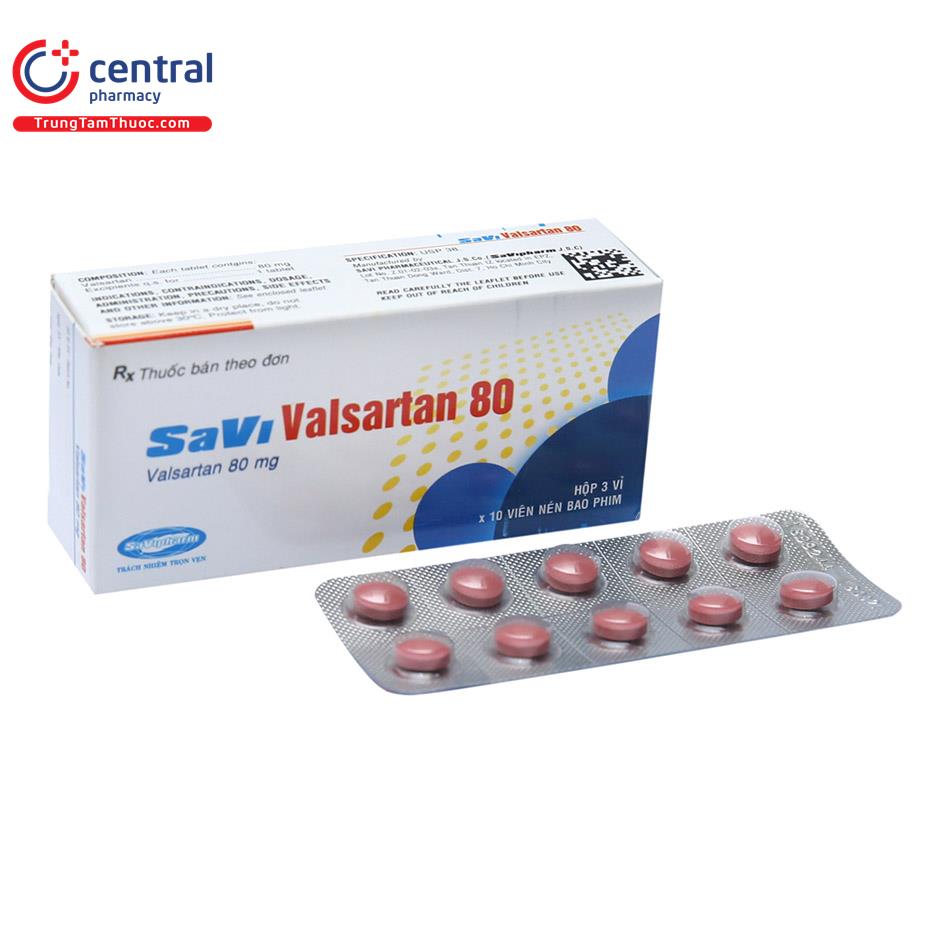 [CHÍNH HÃNG] Thuốc SaVi Valsartan 80 điều trị bệnh tăng huyết áp