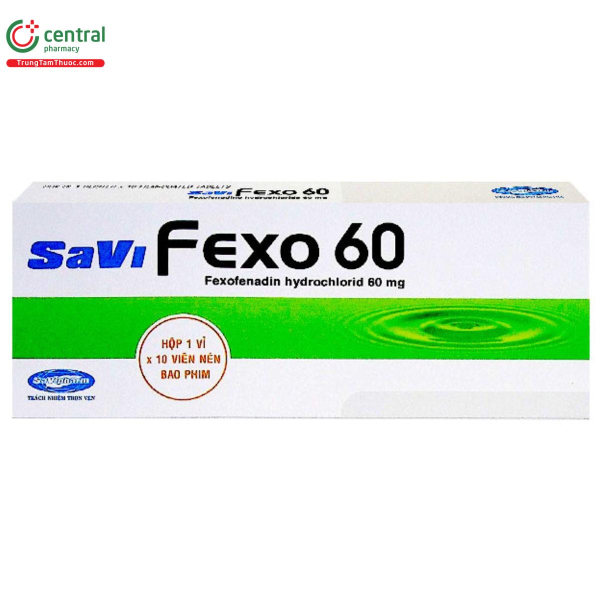 Thuốc SaViFexo 60 - Điều trị triệu chứng viêm mũi dị ứng và mày đay