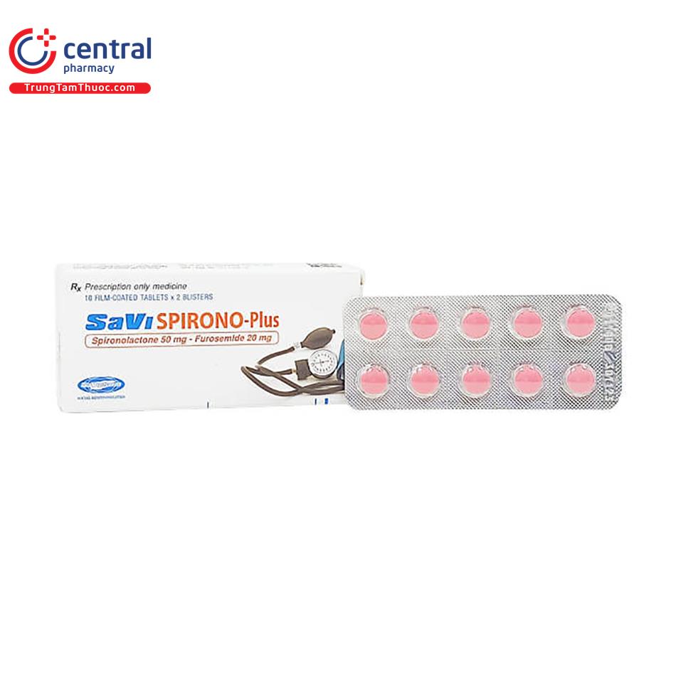 [CHÍNH HÃNG] Thuốc SaviSpirono-Plus 50/20 điều trị tăng huyết áp