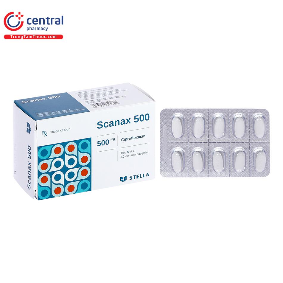 Thuốc Scanax 500 (Ciprofloxacin 500mg) điều trị bệnh nhiễm khuẩn nặng