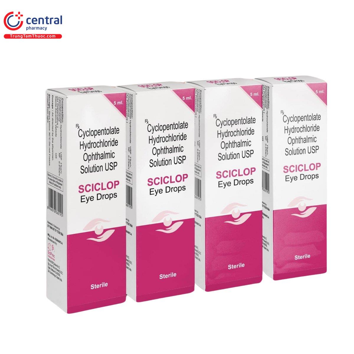 Thuốc nhỏ mắt Sciclop 1% 5ml - Giãn đồng tử trong khám tật khúc xạ