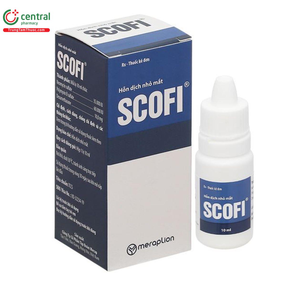Thuốc Scofi 10ml - Hỗn dịch nhỏ mắt điều trị các tình trạng viêm mắt