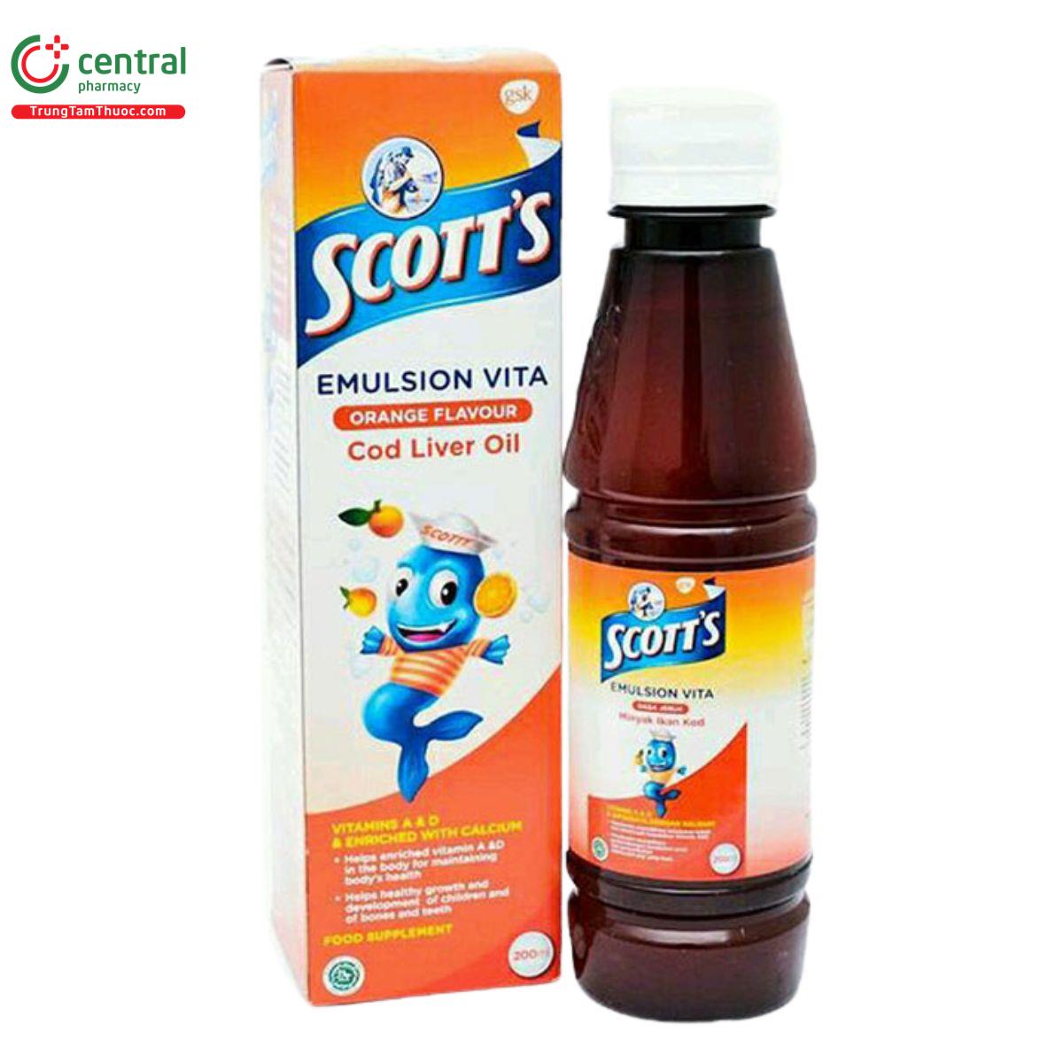 Thuốc Scott's Emulsion Orange 200ml - Tăng cường sức đề kháng cơ thể