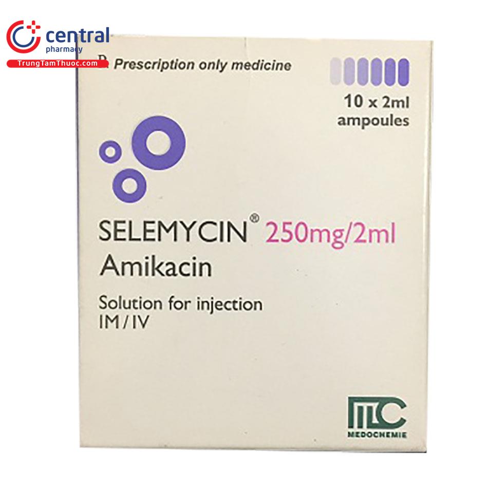 [CHÍNH HÃNG] Thuốc Selemycin 250mg/2ml điều trị nhiễm khuẩn nặng