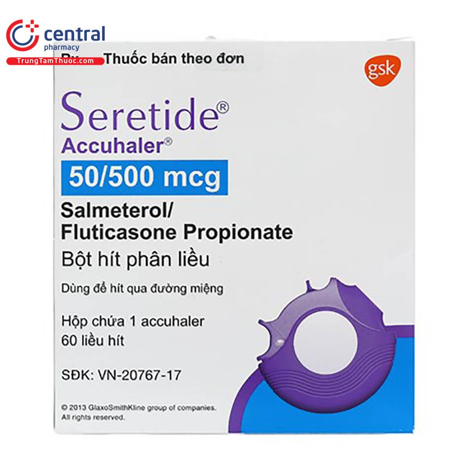 [CHÍNH HÃNG] Thuốc Seretide Accuhaler 50/500mcg điều trị hen phế quản