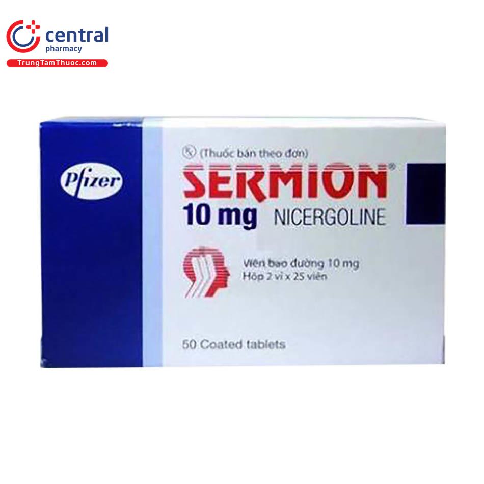 Thuốc Sermion 10mg điều trị thiểu năng tuần hoàn não