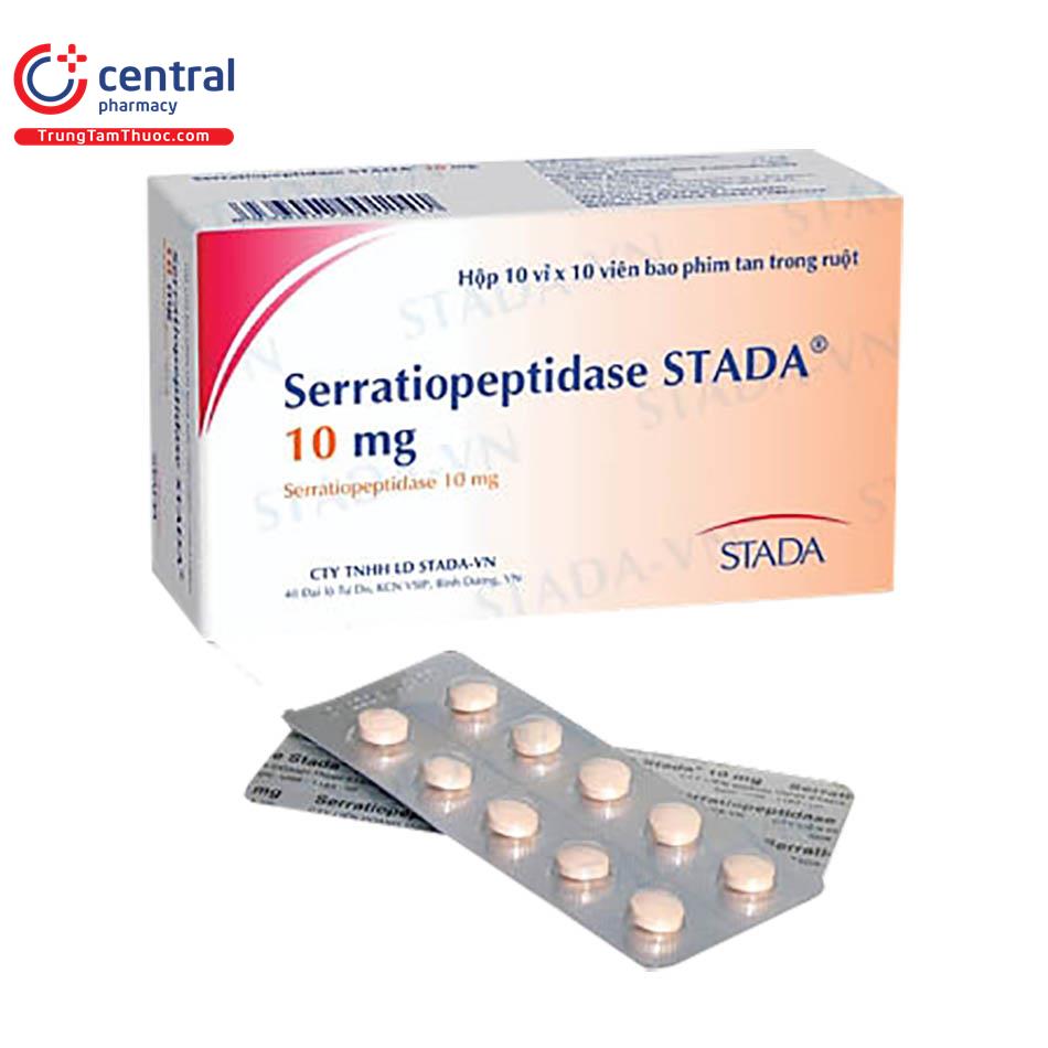 Thuốc Serratiopeptidase STADA 10mg - tác dụng, chỉ định, liều dùng