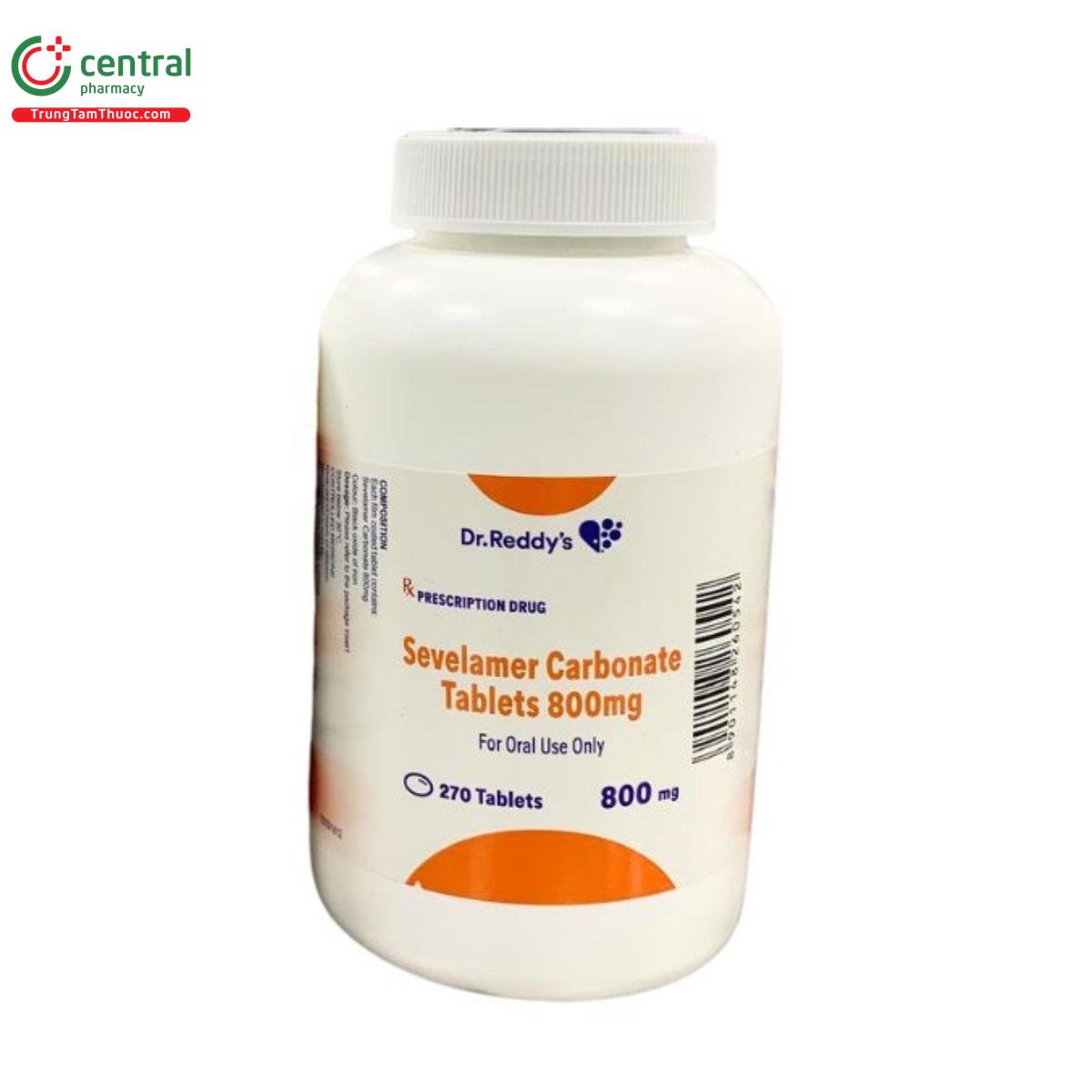 Thuốc Sevelamer Carbonate Dr.Reddy’s 800mg - Kiểm soát phosphat huyết