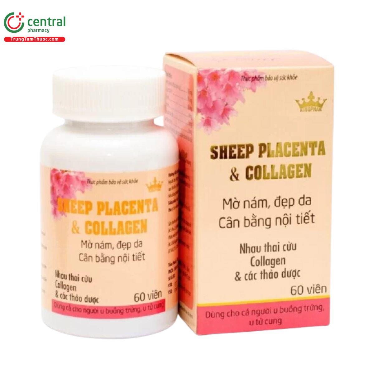 Sheep Placenta & Collagen - mờ thâm nám, tăng cường độ đàn hồi cho da