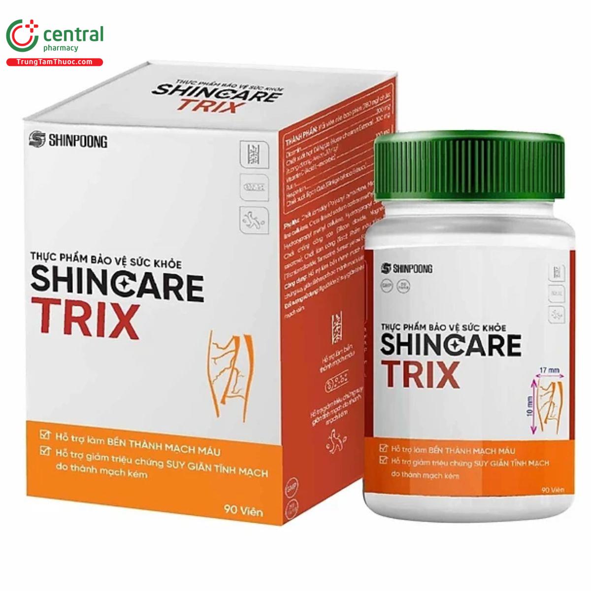 Thuốc Shincare Trix (Hộp 90 viên) giảm triệu chứng suy giãn tĩnh mạch