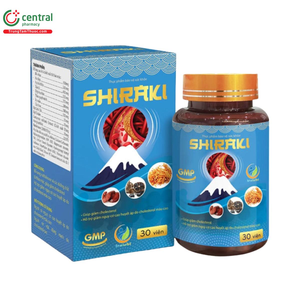 Viên uống Shiraki - Hỗ trợ hạ cholesterol máu, giảm nguy cơ biến cố tim ...