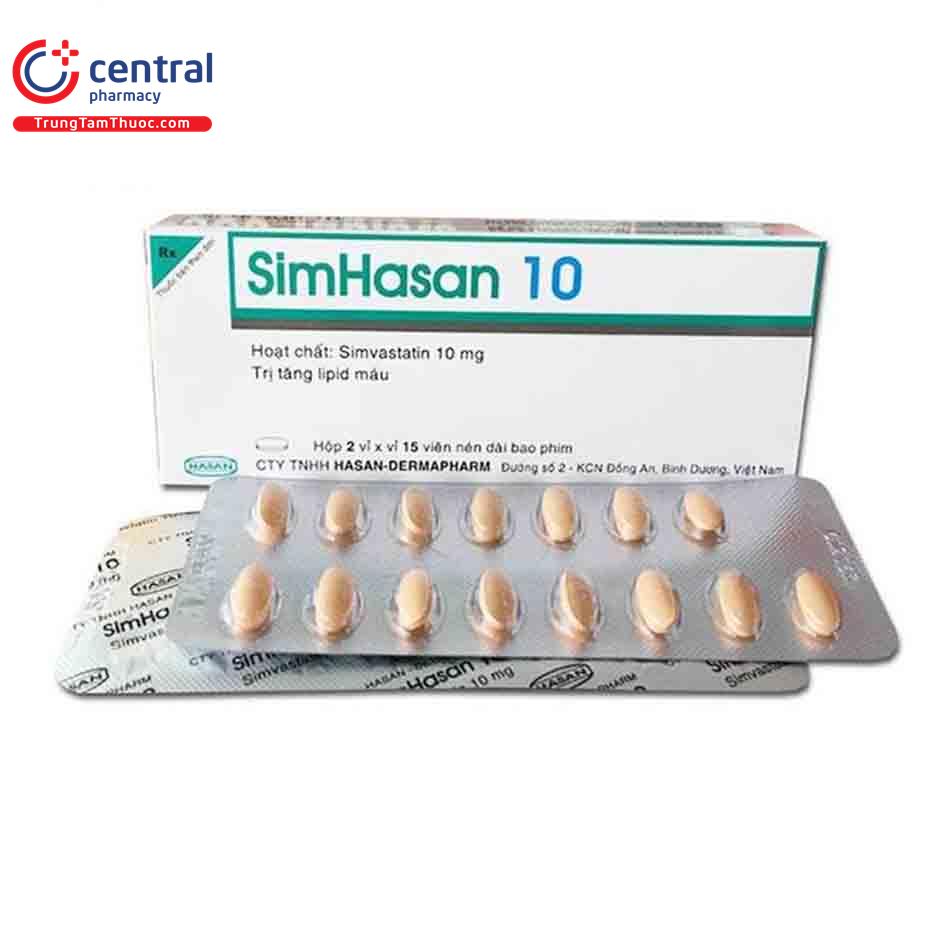 [CHÍNH HÃNG] Thuốc SimHasan 10 - Thuốc điều trị bệnh tim mạch
