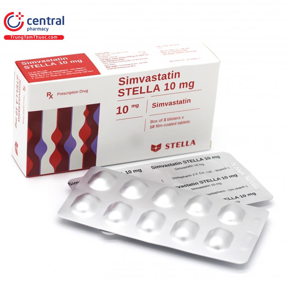 [CHÍNH HÃNG] Thuốc Simvastatin STELLA 10 mg giúp giảm Cholesterol