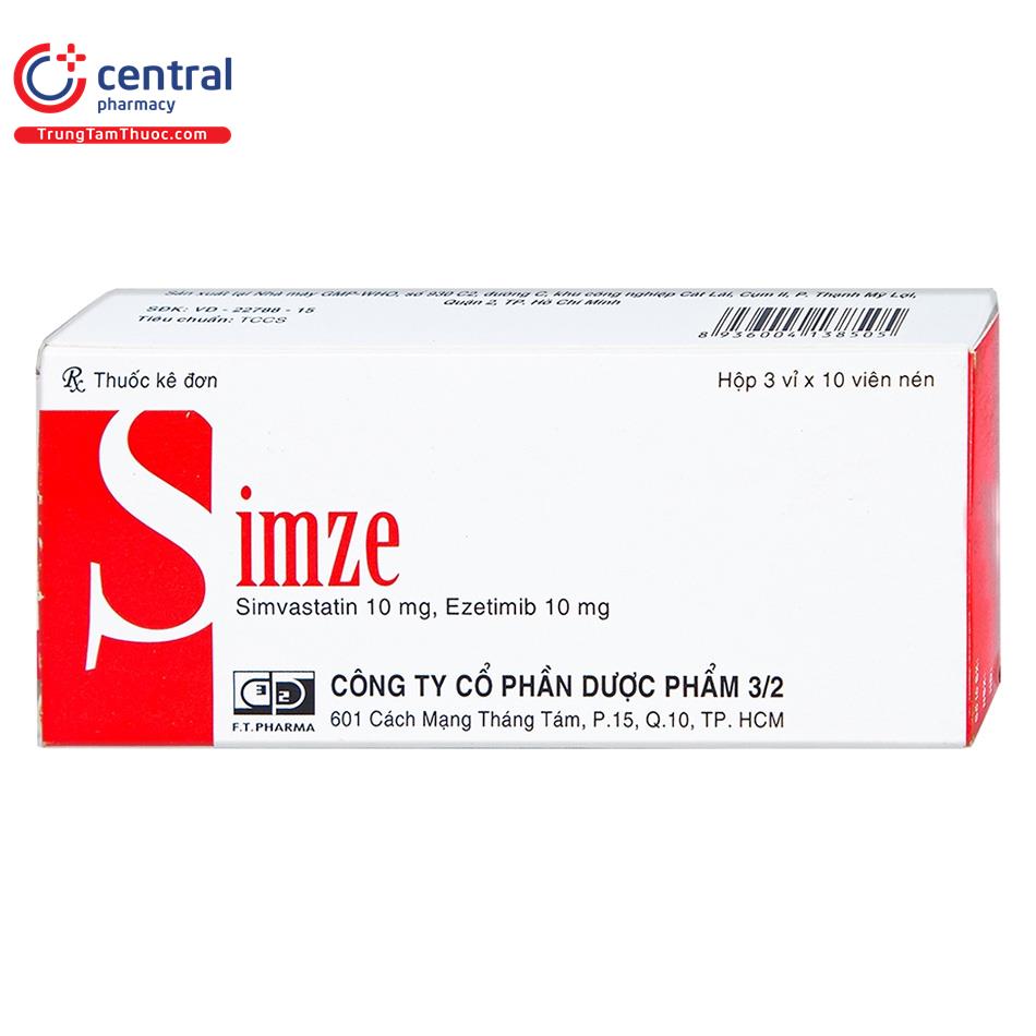 [CHÍNH HÃNG] Thuốc Simze 10mg/10mg giúp hạ cholesterol máu