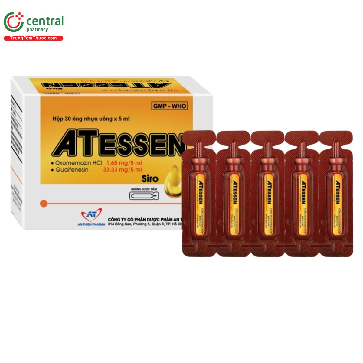 Thuốc Siro ATessen - Điều trị ho khan đặc biệt khi về đêm