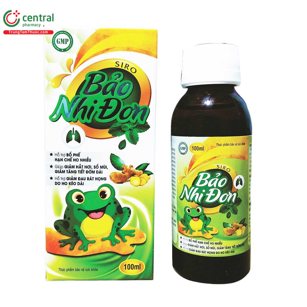 Siro Bảo Nhi Đơn giúp giảm ho, đau rát họng, sổ mũi, nghẹt mũi