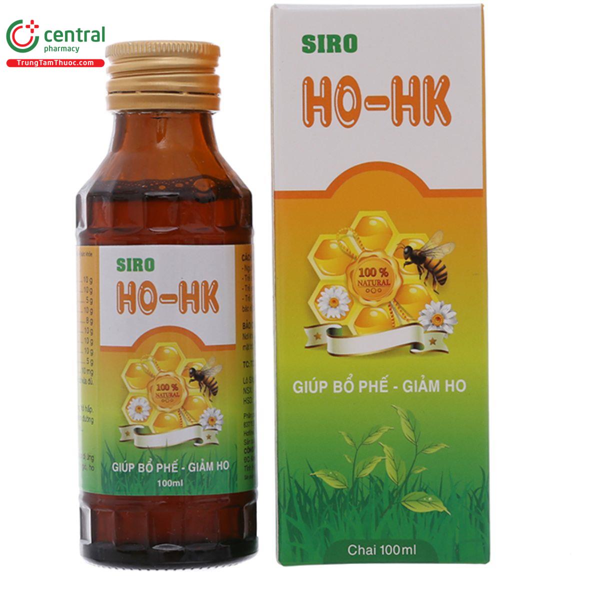 Siro Ho-HK giúp giảm ho, bổ phế, làm ấm đường hô hấp