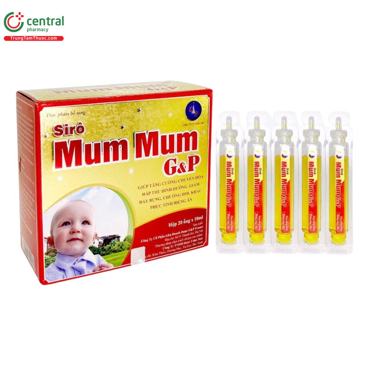 Siro Mum Mum G&P bổ sung dưỡng chất, tăng cảm giác ngon miệng cho bé