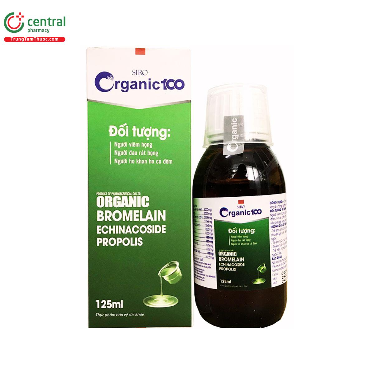 Siro Organic 100 giảm ho, long đờm, giảm ngứa rát, làm dịu cổ họng