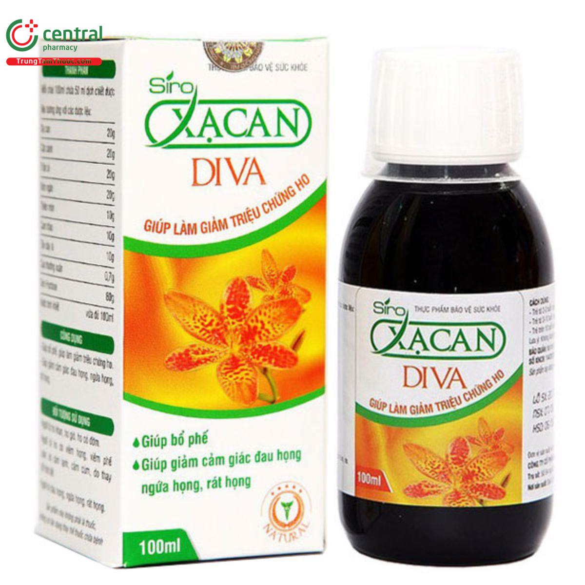 Siro Xạ Can Diva - Giúp giảm tình trạng ho kéo dài, hạn chế tiết đờm