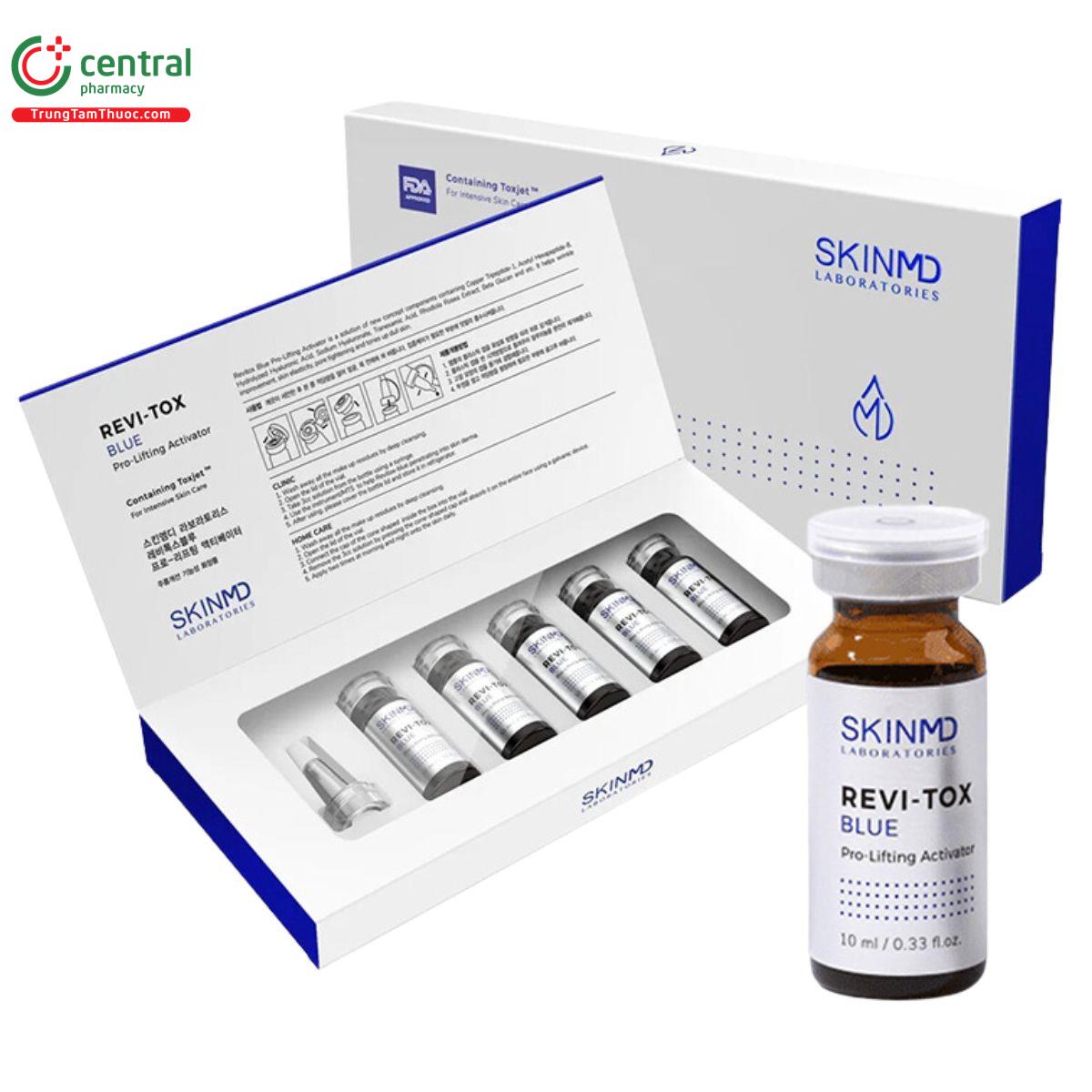 SkinMD Revi-tox Blue 10ml tăng đàn hồi, trắng sáng, giảm lão hóa da