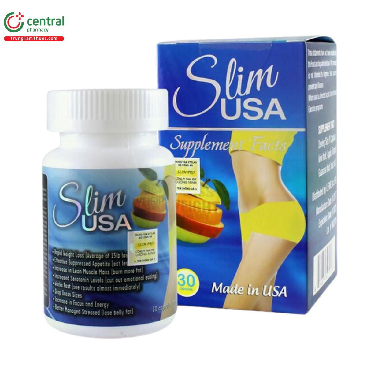 Thuốc Slim USA kiềm chế sự thèm ăn, đốt cháy mỡ thừa, hỗ trợ giảm cân