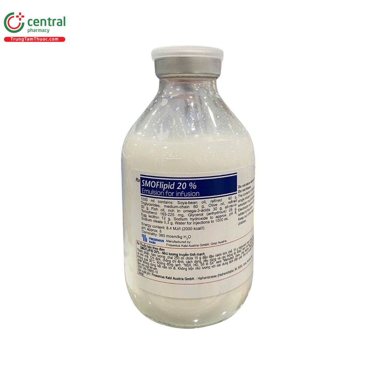 Thuốc Smoflipid 20% 250ml - Cung cấp acid béo cho cơ thể