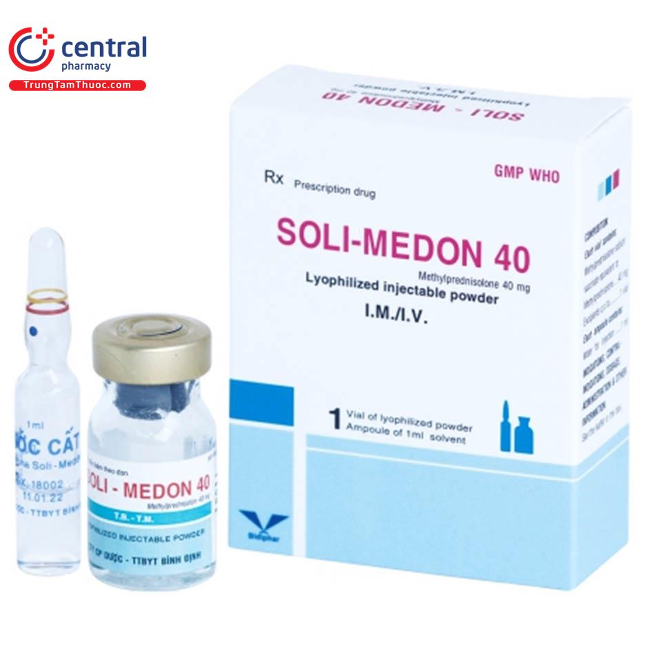 [CHÍNH HÃNG] Thuốc Soli-Medon 40 điều trị hen nặng, viêm khớp