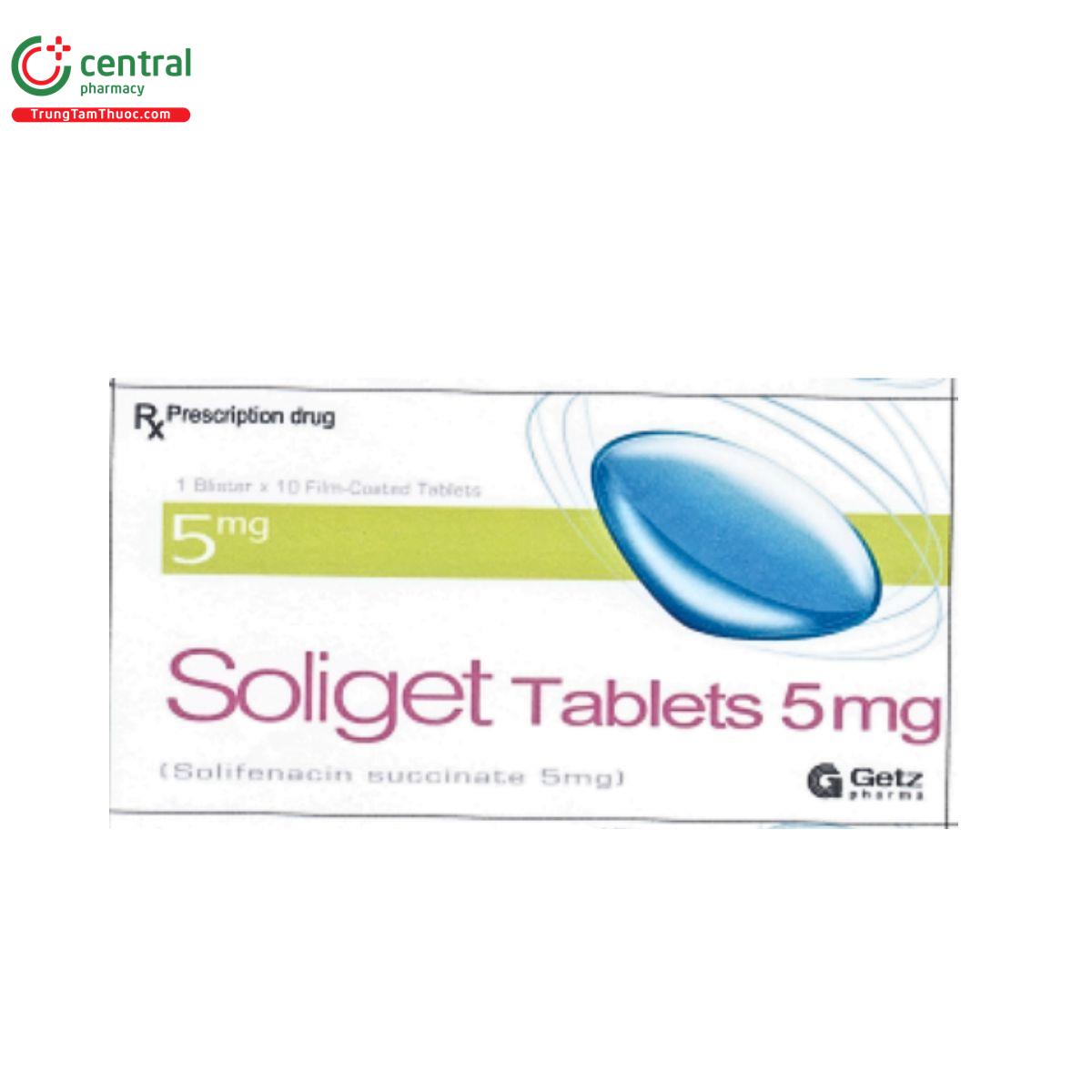 Thuốc Soliget Tablets 5mg - Điều trị triệu chứng tiểu không tự chủ
